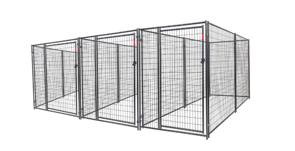 Lucky Dog 3-Run Welded Wire Dog Kennel w/common wall – Dens and Kennels